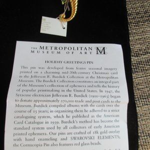 Jewelry | Mmoa Cornucopia Pinbrooch18k Gold Overlayenamelcrystal | Poshmark